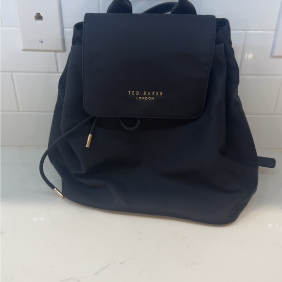 Ted Baker | Bags | Ted Baker Elegant Black Backpack With Gold Details ...